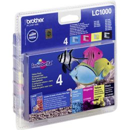 Brother LC-1000 Value Pack BK/C/M/Y
