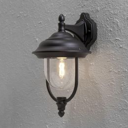 Konstsmide Parma Down schwarz lackiertes Aluminium, klares Acrylglas 7222-750
