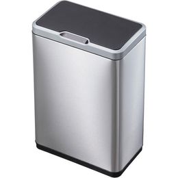 EKO - Mirage Sensor Abfalleimer 20+20 Liter - Stainless steel Plastic - Matt Edelstahl, Schwarz