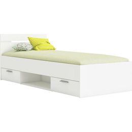 Kinderbett / Jugendbett Damboa 03, Farbe: Weiß - Liegefläche: 90 x 200 cm (B x L)