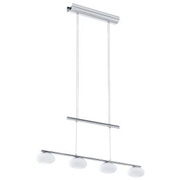 Eglo 96528 ALEANDRO 1 LED 4-fach Hängeleuchte 4x4,5W 800x120mm Chrom Weiss höhenverstellbar warmweiss dimmbar