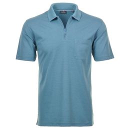 Ragman Poloshirt Kornblumenblau-735 XXL XXL Poloshirt mit Reissverschluss