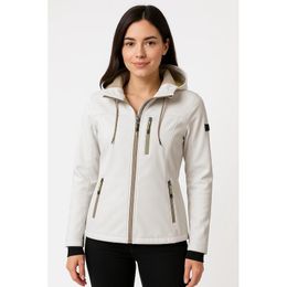 LPO Softshelljacke &raquo;SHELBY PEAK II&laquo; leichte Softshelljacke mit All-Over-Print und abnehmbarer Kapuze white sand 48 (XL) 48 (XL) Leichte...