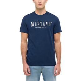 Mustang Kurzarmshirt »Herren Style Austin« navy M M Lässiger Schnitt