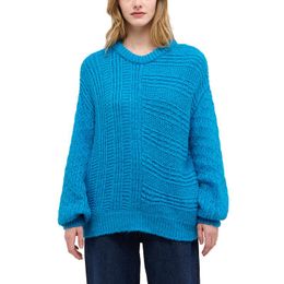 Mustang Sweater &raquo;Damen Style Sofia&laquo; blau M M Lockerer Schnitt