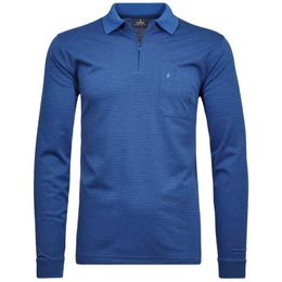 Ragman Poloshirt Blau-Melange-765 M M Baumwollmischung