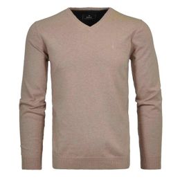 Ragman V-Ausschnitt-Pullover Ecru-008 56 56 Baumwolle-Kaschmir-Mix