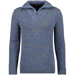 Ragman Troyer Blau-174 56 56 Tweed-Strick