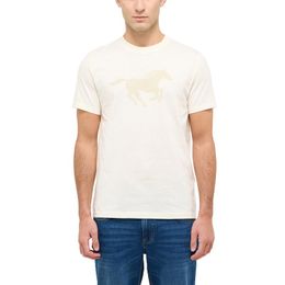 Mustang Kurzarmshirt »Herren Style Austin« offwhite M M Lässiger Schnitt