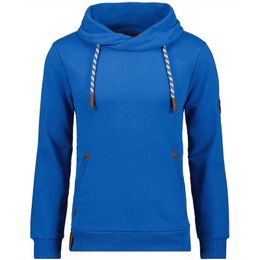 Ragman Sweatshirt Blau-718 L5052 L5052 Modischer Maseltov-Kragen