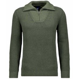 Ragman Rundhalspullover Khaki-308 48 48 Troyer-Kragen