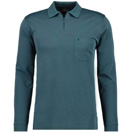 Ragman Poloshirt Dunkelgrün-357 S S Mit Reißverschluss