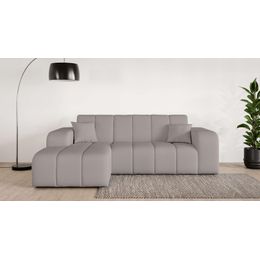 Ecksofa Inosign, B:248cm H:83,5cm T:165,5cm, grau, 100% Polyester, Wohnzimmer, Sofas, "CASSY L-Form, Schlafsofa mit Bettkasten, Maße B/T/H: