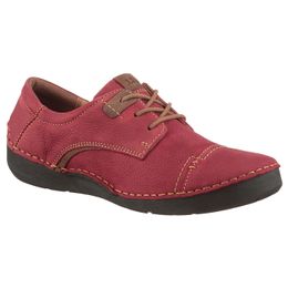 Josef Seibel Damen Schnürschuh "Fergey 41", Gr. 40, rot, Leder, Schuhe, Freizeitschuh, Komfortschuh mit Wechselfußbett