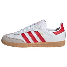 adidas originals Sneaker 'Samba' Jungen Gr&ouml;&szlig;e 33 grau / blutrot / wei&szlig;