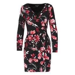 KOROSHI Kleid Damen Größe 34 hellpink / rot / schwarz / weiß Winterkleid