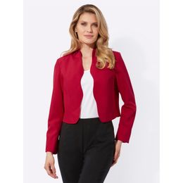 WITT Damen Bolerojacke mit Wellenabschluss, Stehkragen, rot, Gr&ouml;&szlig;e 42