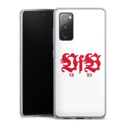 DeinDesign Galaxy S20 FE 5G Handy Silikon H&uuml;lle Case transparent Handyh&uuml;lle Vfb Stuttgart Lettering Official Licensed Product Silikon Case