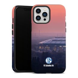 DeinDesign iPhone 13 Pro Max Handy Panzer Handyh&uuml;lle robuste Outdoor H&uuml;lle Schutzh&uuml;lle matt Fc Schalke 04 Official Licensed Product Stadium Tough Case