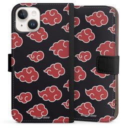 DeinDesign iPhone 14 Handy Klapph&uuml;lle Handyh&uuml;lle aus Kunst Leder schwarz Flip Case Akatsuki Official Licensed Product Naruto Shippuden Sideflip mit Lasche