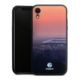 DeinDesign iPhone Xr Handy Premium Silikon H&uuml;lle Handyh&uuml;lle schwarz Case Fc Schalke 04 Official Licensed Product Stadium Silikon Premium Case
