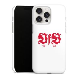 DeinDesign iPhone 15 Pro Max Handy Premium Case Smartphone Handyh&uuml;lle Schutzh&uuml;lle matt Official Licensed Product Lettering Vfb Stuttgart Premium Case