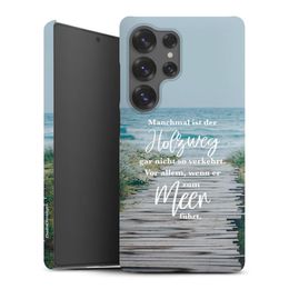 DeinDesign Galaxy S25 Ultra Handy Premium Case Smartphone Handyh&uuml;lle Schutzh&uuml;lle matt Statement Beach Spruch Premium Case