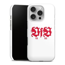 DeinDesign iPhone 16 Pro Handy Premium Case Smartphone Handyh&uuml;lle Schutzh&uuml;lle matt Official Licensed Product Lettering Vfb Stuttgart Premium Case
