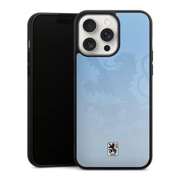 DeinDesign iPhone 15 Pro Max Handy Gallery Case Handyh&uuml;lle 9H Geh&auml;rtetes Glas R&uuml;ckseite H&uuml;lle Official Licensed Product Logo Tsv 1860 M&uuml;nchen Gallery Case