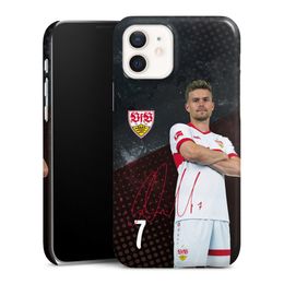 DeinDesign iPhone 12 Handy Premium Case Smartphone Handyh&uuml;lle Schutzh&uuml;lle gl&auml;nzend Official Licensed Product Maximilian Mittelst&auml;dt Vfb Stuttgart Premium Case