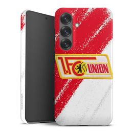 DeinDesign Galaxy S25 Handy Premium Case Smartphone Handyh&uuml;lle Schutzh&uuml;lle matt 1. Fc Union Berlin Logo Official Licensed Product Premium Case