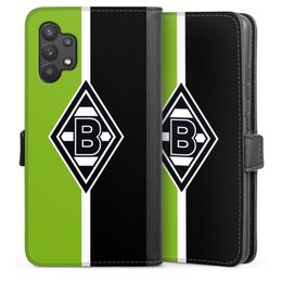 DeinDesign Galaxy A32 4G Handy Klapph&uuml;lle Handyh&uuml;lle aus Kunst Leder schwarz Flip Case Borussia M&ouml;nchengladbach Gladbach Bundesliga Sideflip mit Lasche