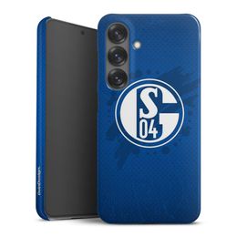 DeinDesign Galaxy S25 Handy Premium Case Smartphone Handyh&uuml;lle Schutzh&uuml;lle gl&auml;nzend Official Licensed Product Fc Schalke 04 Schalke 04 Premium Case