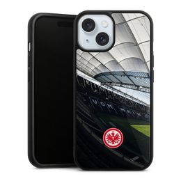 DeinDesign iPhone 15 Handy Gallery Case Handyh&uuml;lle 9H Geh&auml;rtetes Glas R&uuml;ckseite H&uuml;lle Eintracht Frankfurt Stadium Official Licensed Product Gallery Case