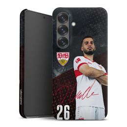 DeinDesign Galaxy S25 Handy Premium Case Smartphone Handyh&uuml;lle Schutzh&uuml;lle matt Official Licensed Product Deniz Undav Vfb Stuttgart Premium Case