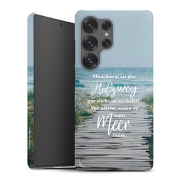 DeinDesign Galaxy S25 Ultra Handy Premium Case Smartphone Handyh&uuml;lle Schutzh&uuml;lle gl&auml;nzend Statement Beach Spruch Premium Case