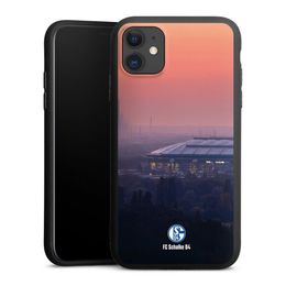 DeinDesign iPhone 11 Handy Premium Silikon H&uuml;lle Handyh&uuml;lle schwarz Case Official Licensed Product Fc Schalke 04 Stadium Silikon Premium Case