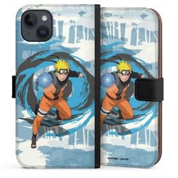 DeinDesign iPhone 14 Plus Handy Klapph&uuml;lle Handyh&uuml;lle aus Kunst Leder schwarz Flip Case Official Licensed Product Manga Naruto Shippuden Sideflip mit langer 