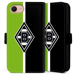 DeinDesign iPhone 16e Handy Klapph&uuml;lle Handyh&uuml;lle aus Kunst Leder schwarz Flip Case Borussia M&ouml;nchengladbach Gladbach Bundesliga Sideflip mit Lasche