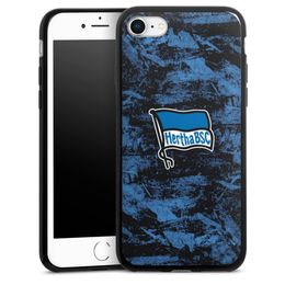 DeinDesign iPhone SE (2022) Handy Slim Case extra d&uuml;nn Silikon Handyh&uuml;lle schwarz H&uuml;lle Hertha Bsc Flag Logo Silikon Slim Case