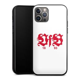 DeinDesign iPhone 12 Pro Handy Silikon H&uuml;lle Case schwarz Handyh&uuml;lle Official Licensed Product Vfb Stuttgart Lettering