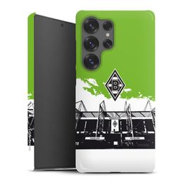 DeinDesign Galaxy S25 Ultra Handy Premium Case Smartphone Handyh&uuml;lle Schutzh&uuml;lle gl&auml;nzend Merchandise Borussia M&ouml;nchengladbach Stadium Premium Case