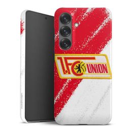 DeinDesign Galaxy S25 Handy Premium Case Smartphone Handyh&uuml;lle Schutzh&uuml;lle gl&auml;nzend 1. Fc Union Berlin Logo Official Licensed Product Premium Case
