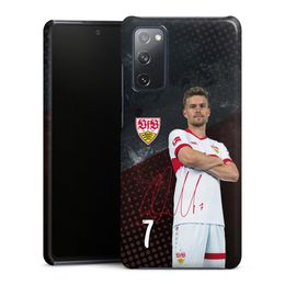 DeinDesign Galaxy S20 FE Handy Premium Case Smartphone Handyh&uuml;lle Schutzh&uuml;lle gl&auml;nzend Official Licensed Product Maximilian Mittelst&auml;dt Vfb Stuttgart Premium 