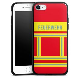 DeinDesign iPhone SE (2022) Handy Slim Case extra d&uuml;nn Silikon Handyh&uuml;lle schwarz H&uuml;lle Fire Fighters Fire Fighter Life Saver Silikon Slim Case