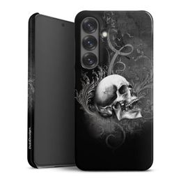 DeinDesign Galaxy S25 Handy Premium Case Smartphone Handyh&uuml;lle Schutzh&uuml;lle gl&auml;nzend Gothic Skull Skulls Premium Case