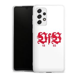 DeinDesign Galaxy A33 5G Handy Silikon H&uuml;lle Case transparent Handyh&uuml;lle Vfb Stuttgart Lettering Official Licensed Product Silikon Case