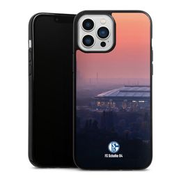 DeinDesign iPhone 13 Pro Max Handy Silikon H&uuml;lle Case schwarz Handyh&uuml;lle Fc Schalke 04 Official Licensed Product Stadium