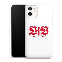 DeinDesign iPhone 12 Handy Premium Case Smartphone Handyh&uuml;lle Schutzh&uuml;lle matt Official Licensed Product Vfb Stuttgart Lettering Premium Case