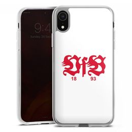 DeinDesign iPhone Xr Handy Silikon H&uuml;lle Case transparent Handyh&uuml;lle Official Licensed Product Lettering Vfb Stuttgart Silikon Case